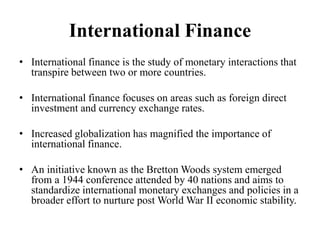 International finance | PPTX