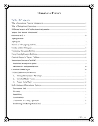 International Finance Notes.pdf | Large Business | Business