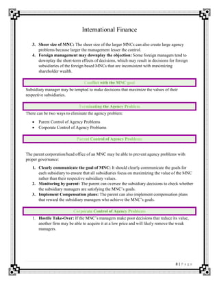 International Finance Notes.pdf | Large Business | Business