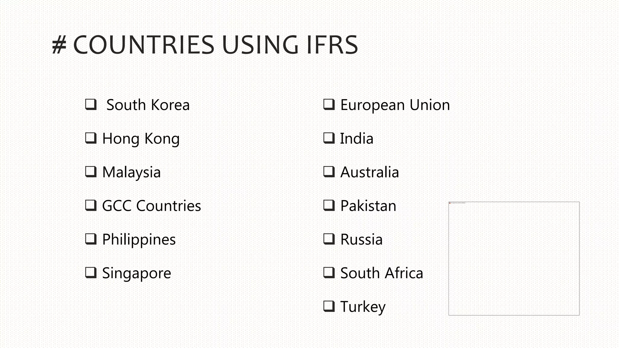 International Financial Reporting Standards (IFRS) | PPTX