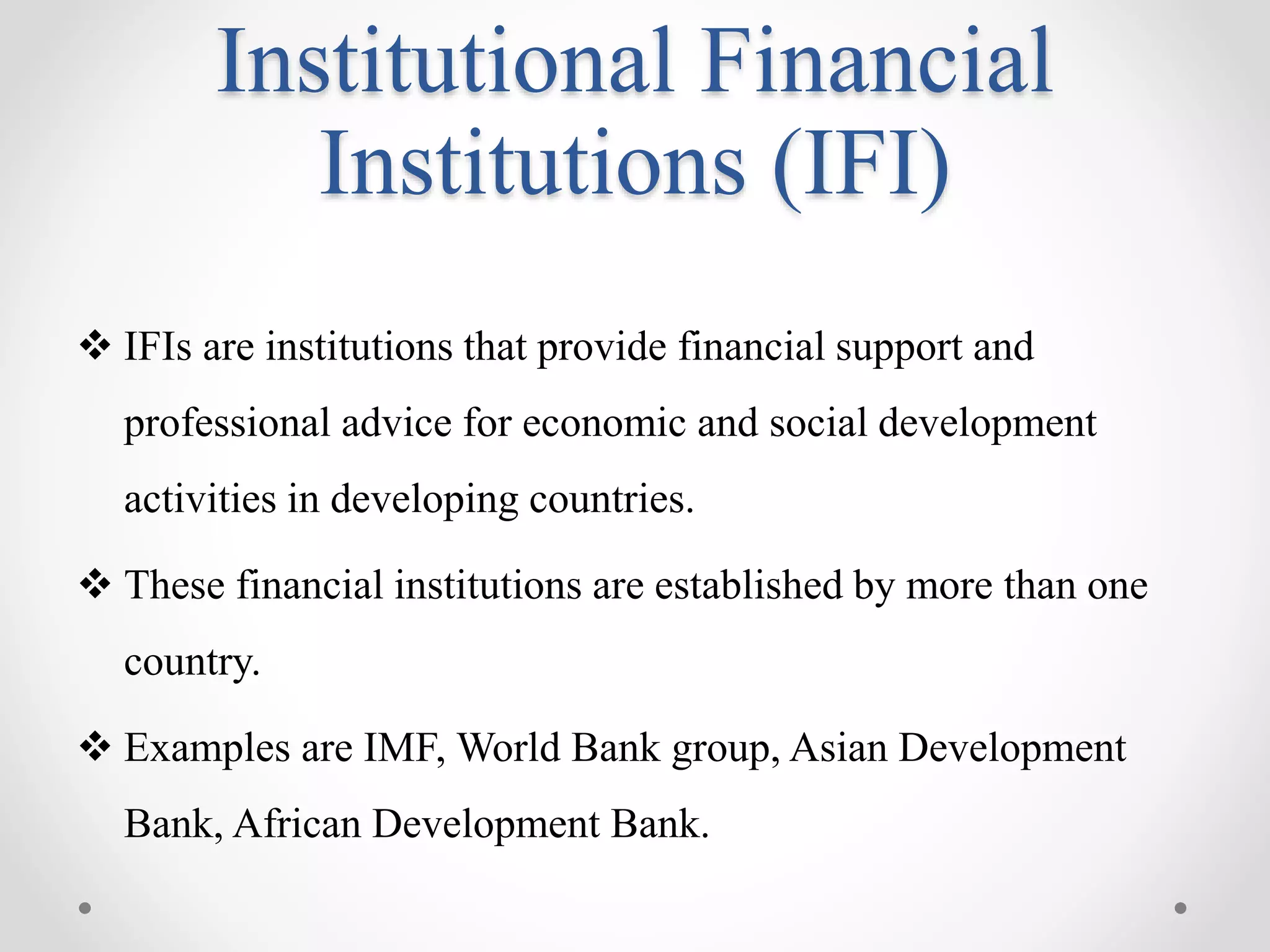 International financial institutions | PPTX