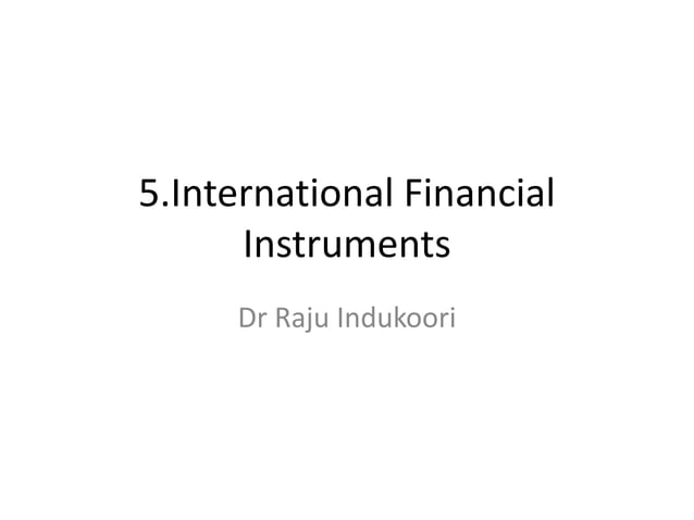 International Financial Instruments | PPTX