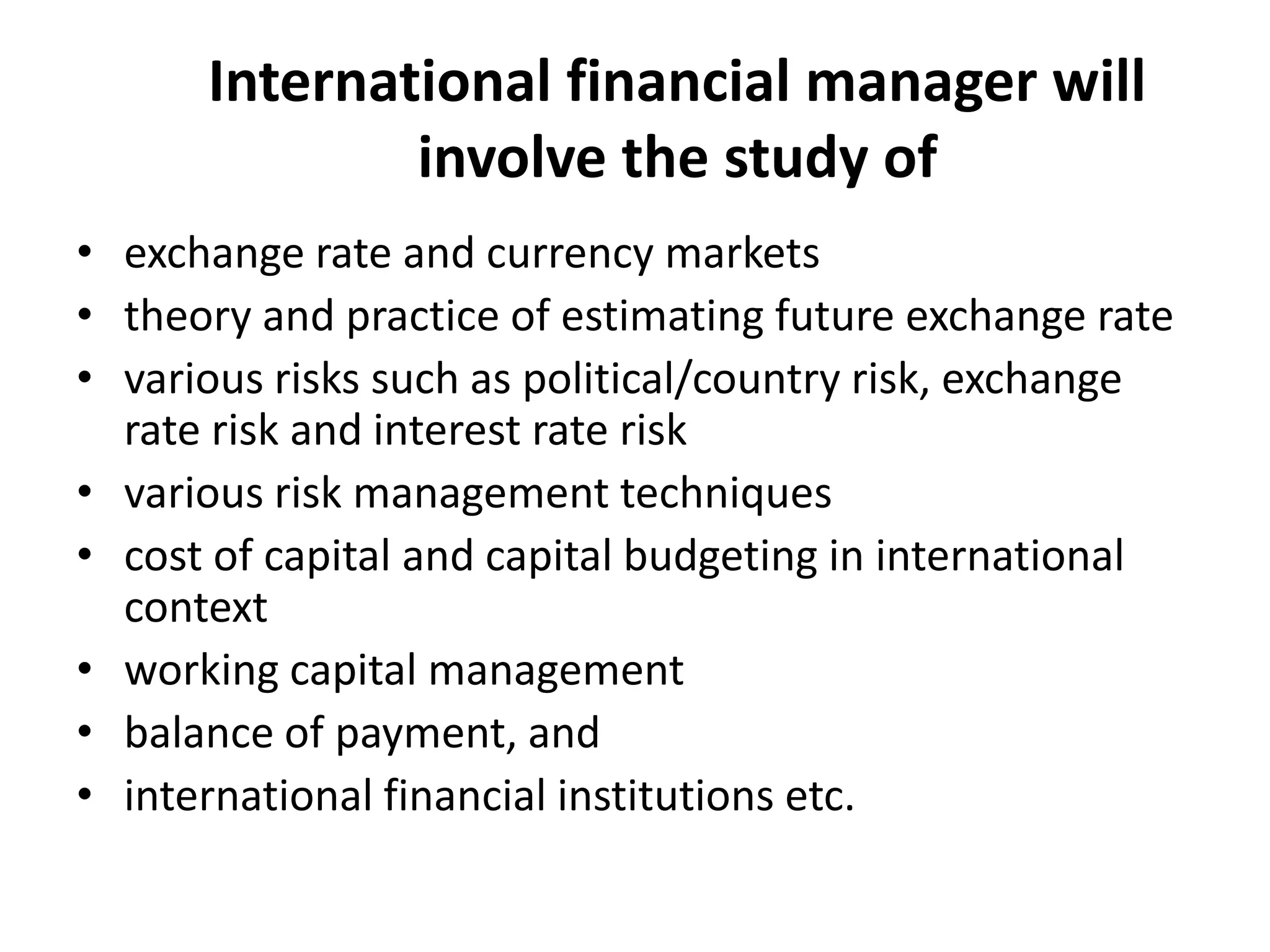 International financial management | PPTX