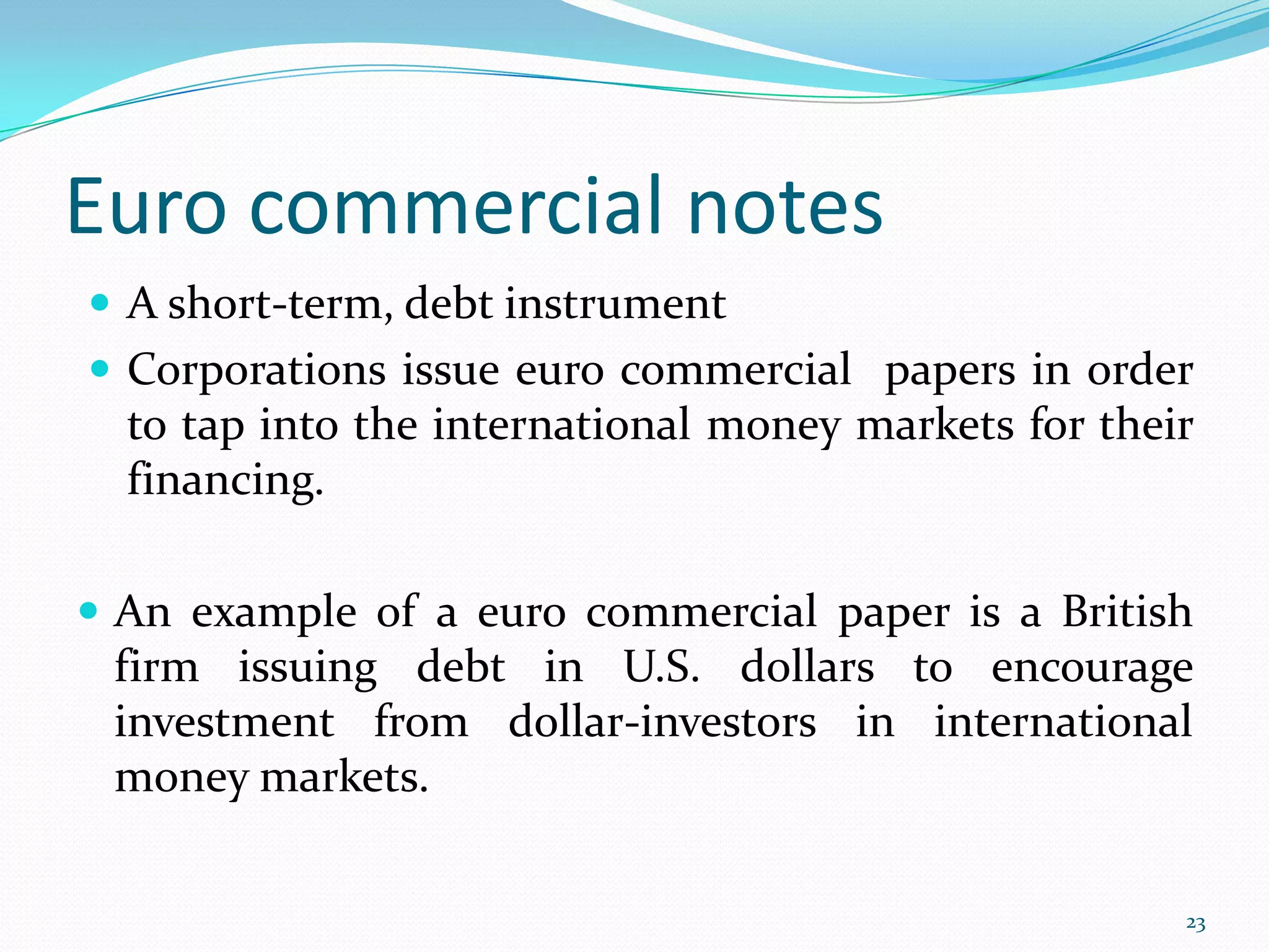 International financial market & instruments module 3 | PPTX