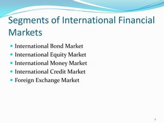International financial market & instruments module 3 | PPTX