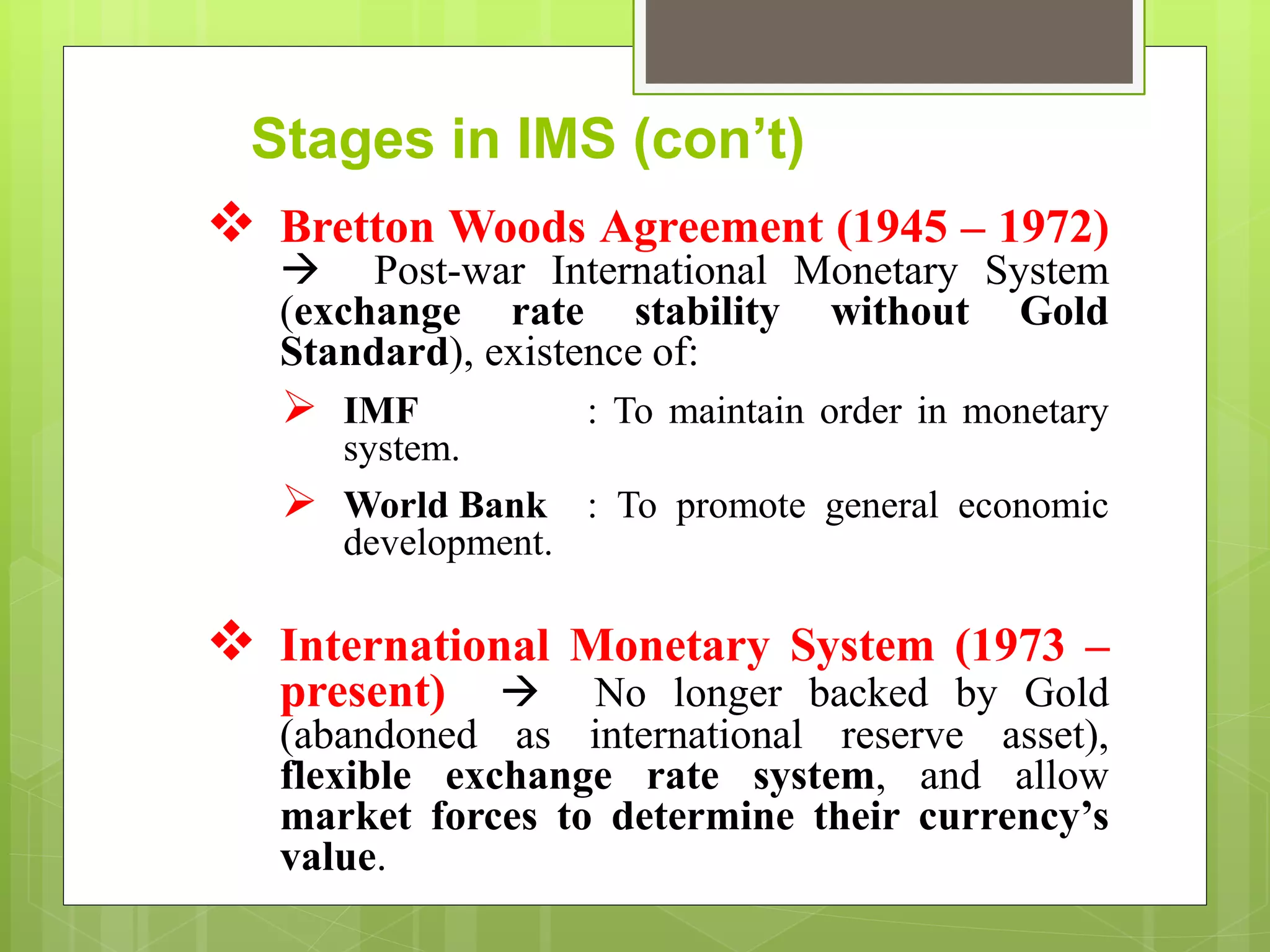 International Financial Market & International Monetary System | PPTX