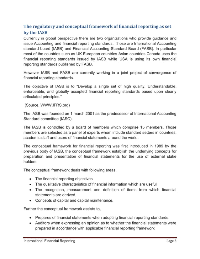 International financial reporting | PDF