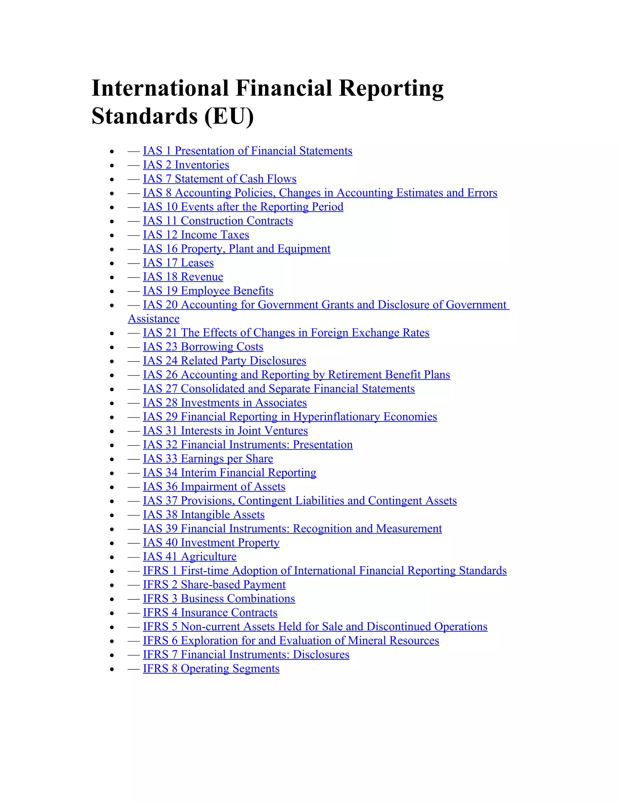 International financial reporting standards | PDF