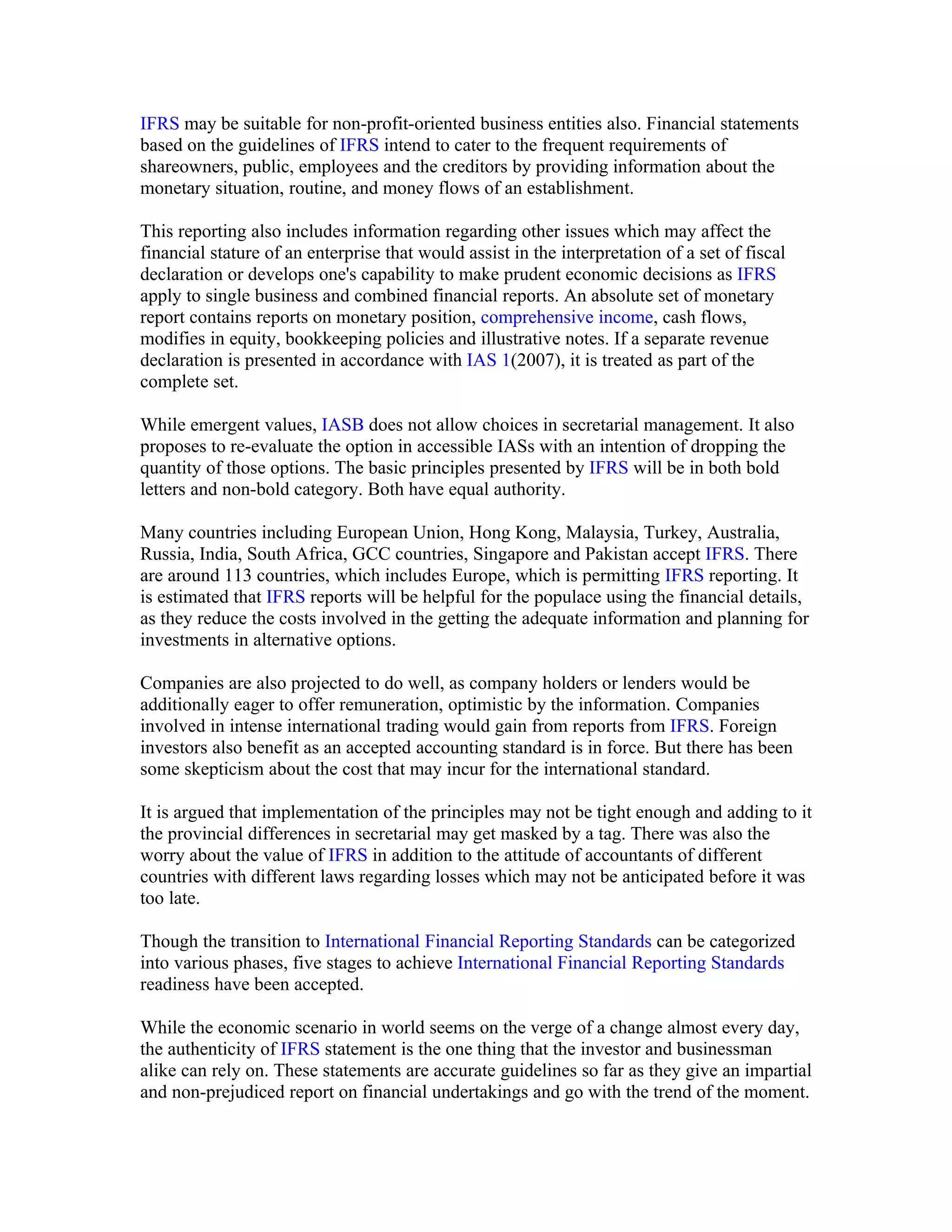 International financial reporting standards | DOC