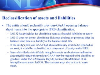 International Financial Reporting Standards - adoption conversion ...