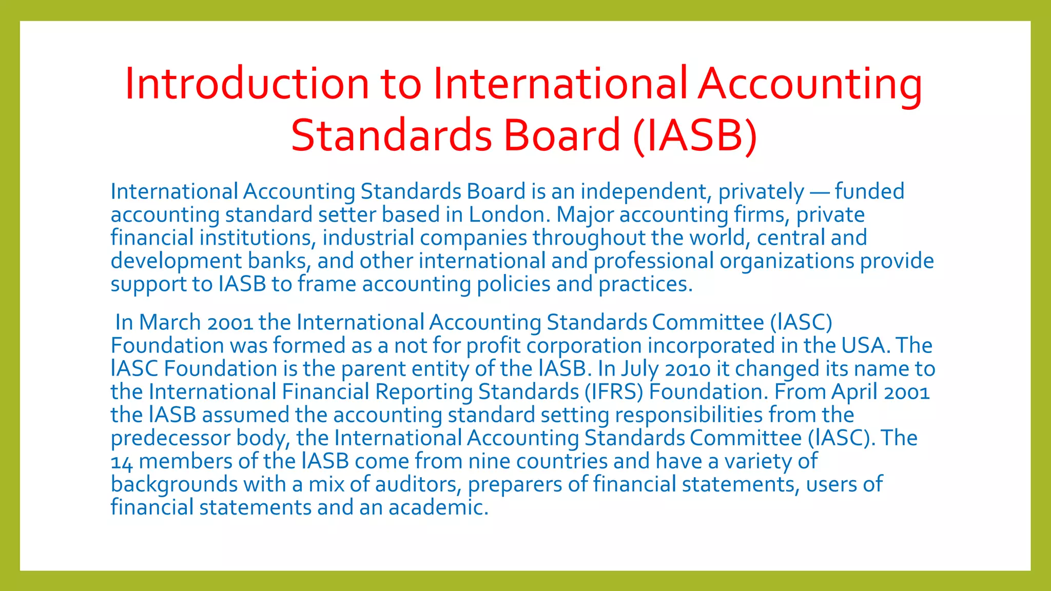 International financial reporting standards (ifrs) | PPTX