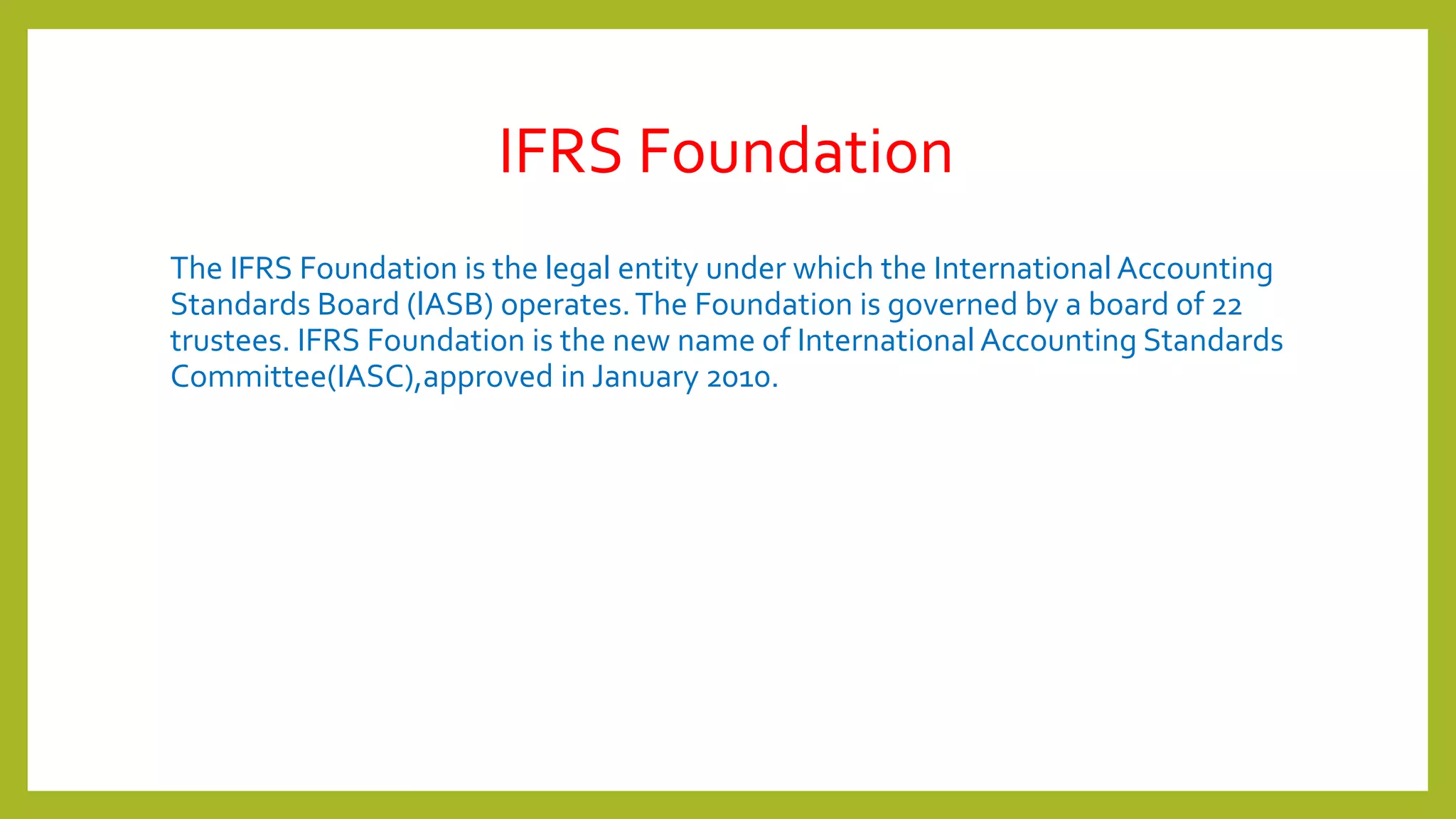 International financial reporting standards (ifrs) | PPTX