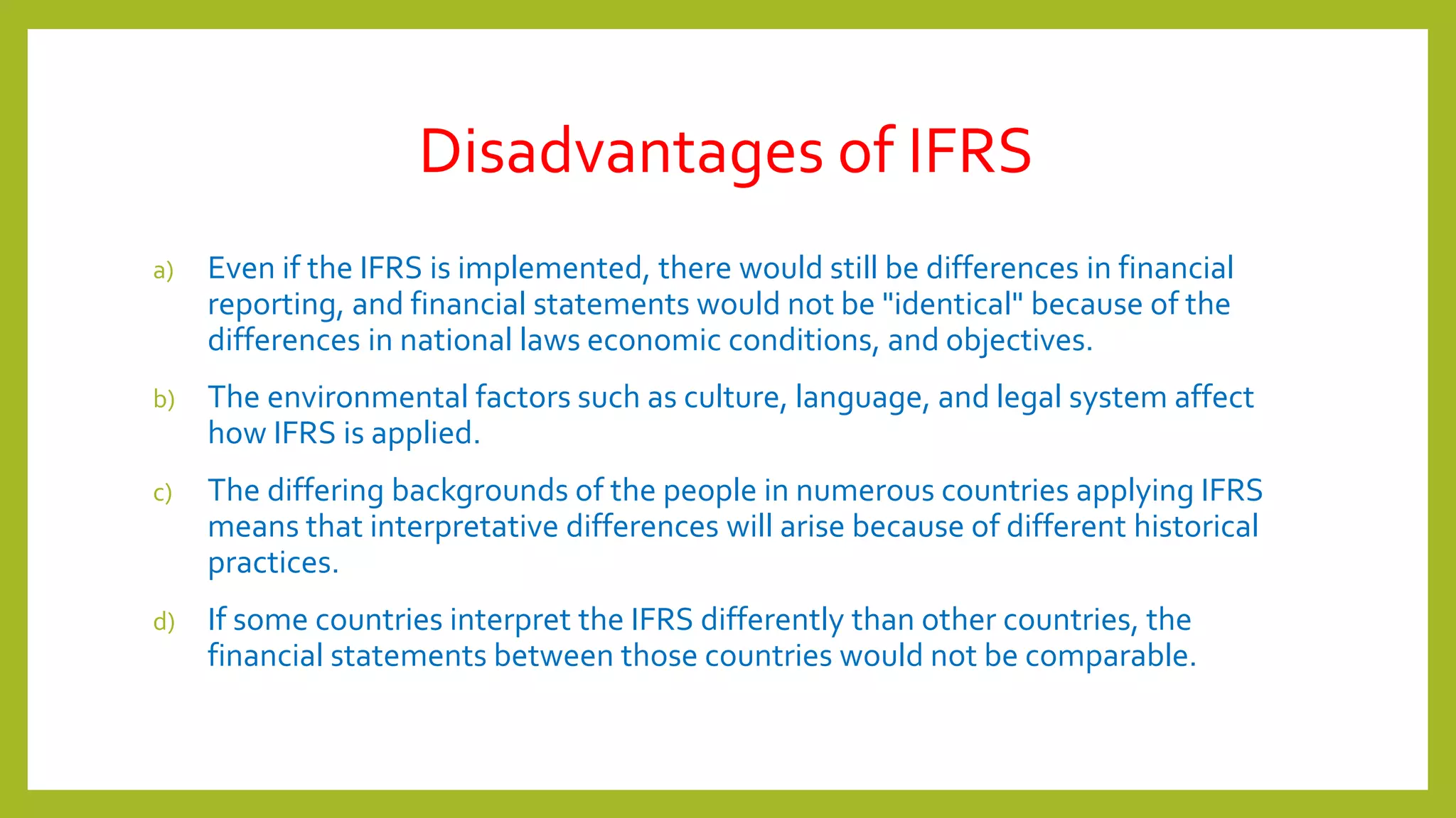 International financial reporting standards (ifrs) | PPTX