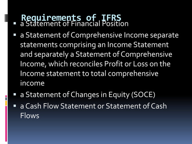 International financial reporting standards (ifrs)ppt | PPTX