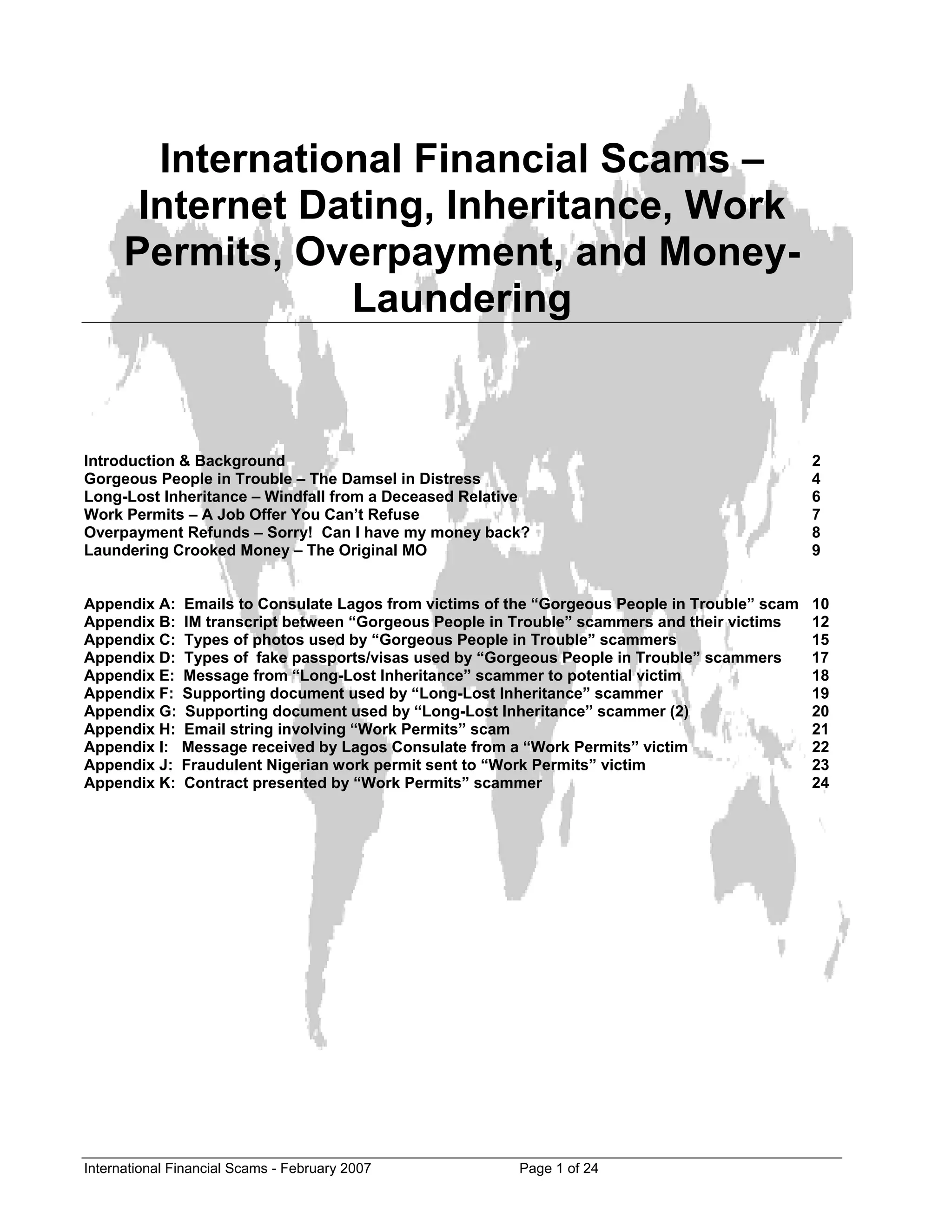 International Financial Scams Brochure | PDF
