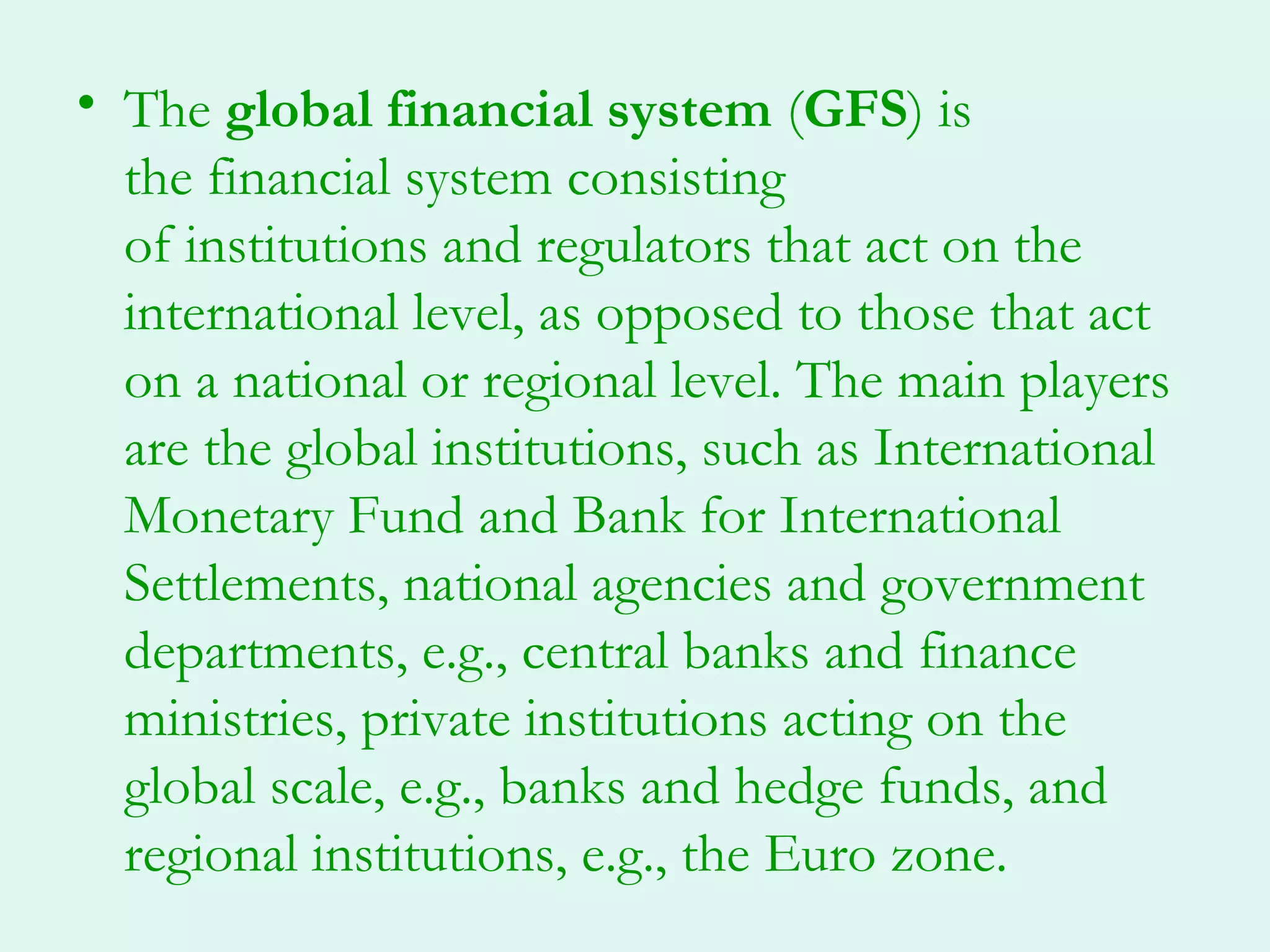 International financial system | PPT