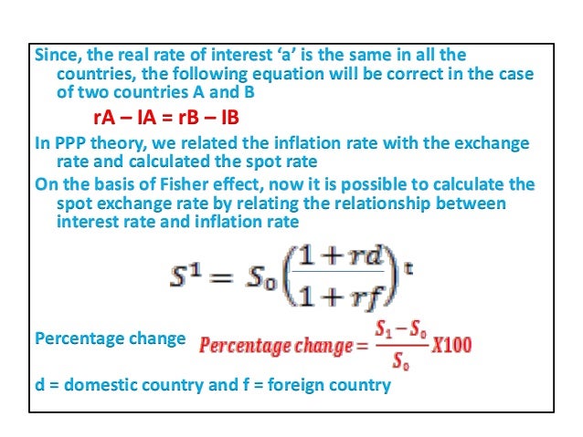 International fisher effect