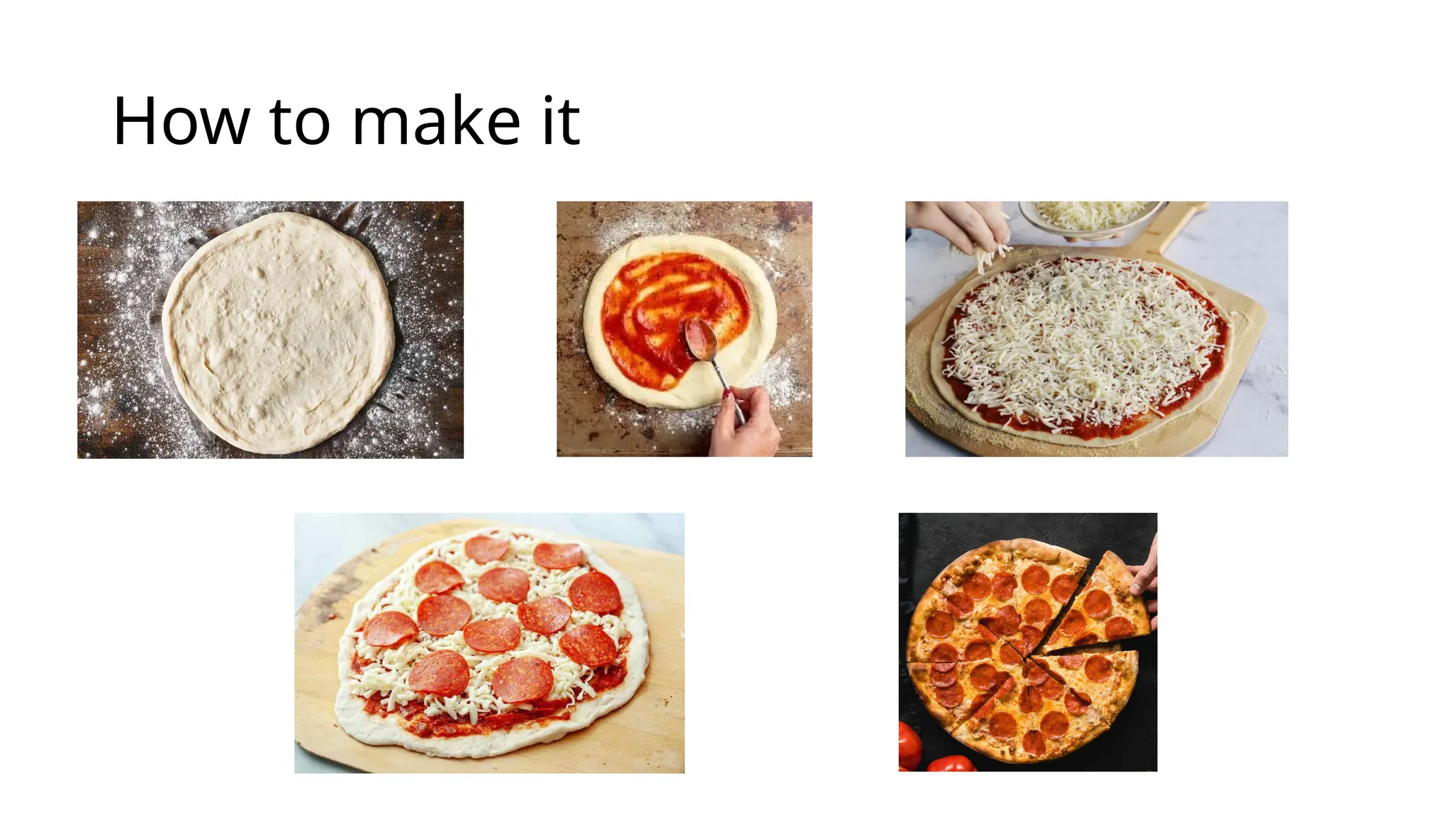 how to make a pizza. showing steps .pptx