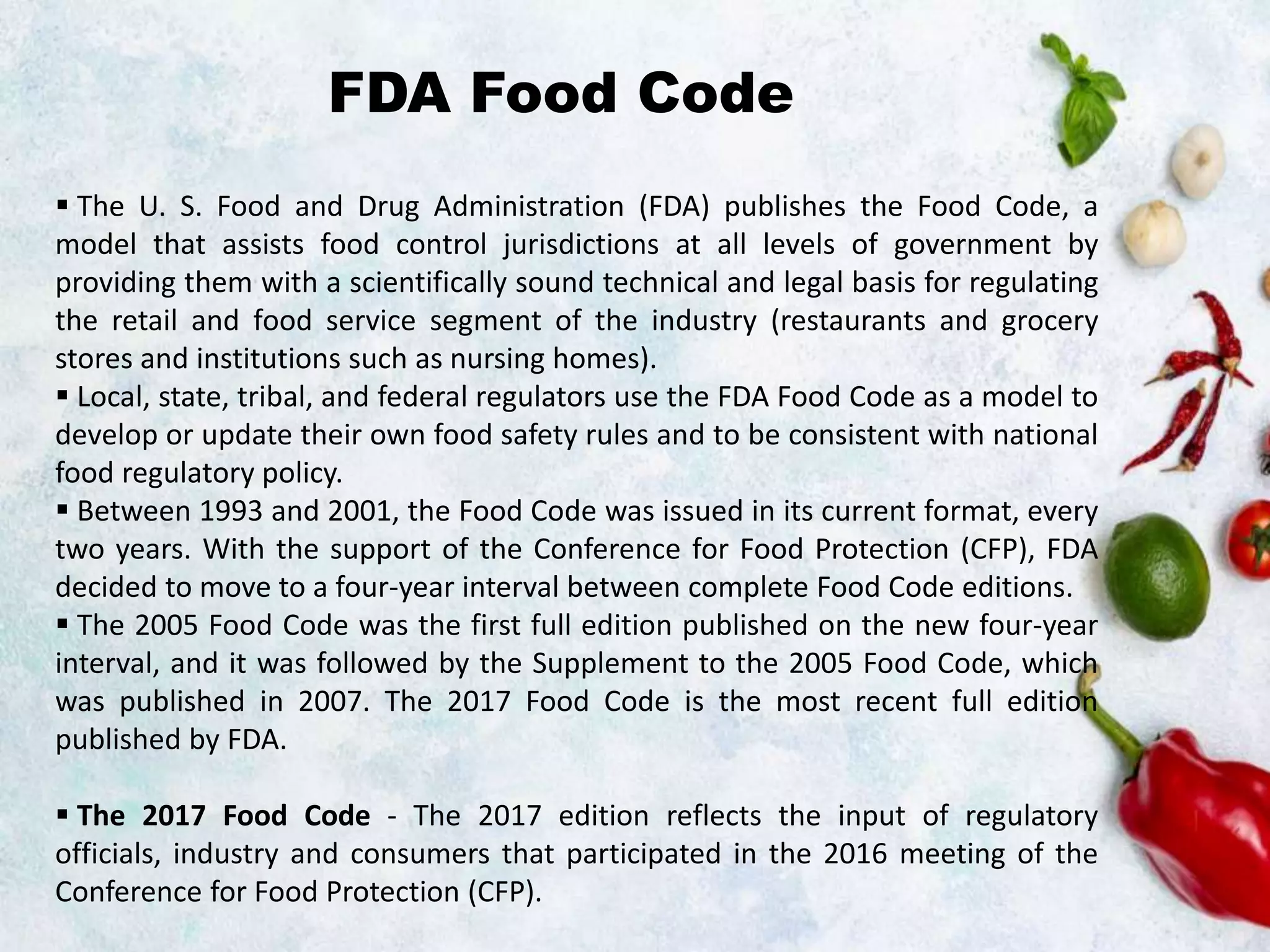 International food standards and regulation | PPTX