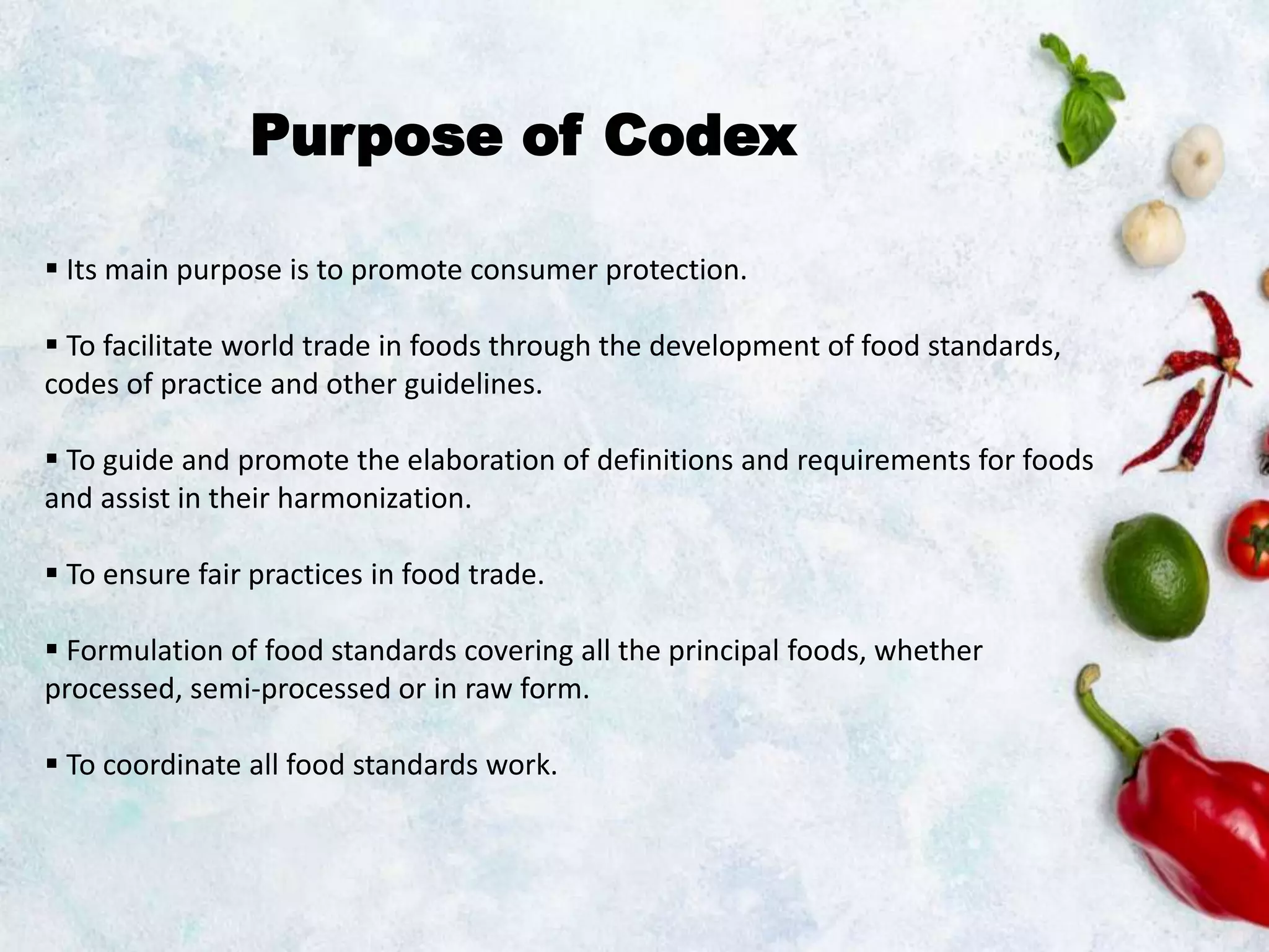 International food standards and regulation | PPTX