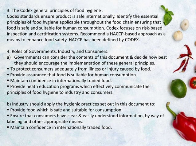 International food standards and regulation | PPTX | Food Industry ...