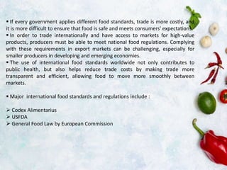 International food standards and regulation | PPTX
