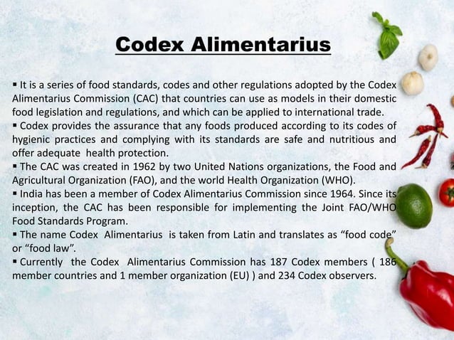 International food standards and regulation | PPTX | Food Industry ...