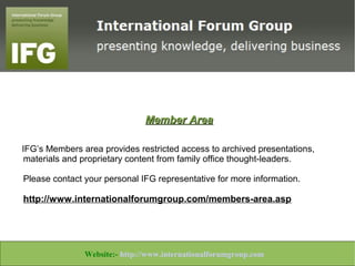 International Forum Group | PPT