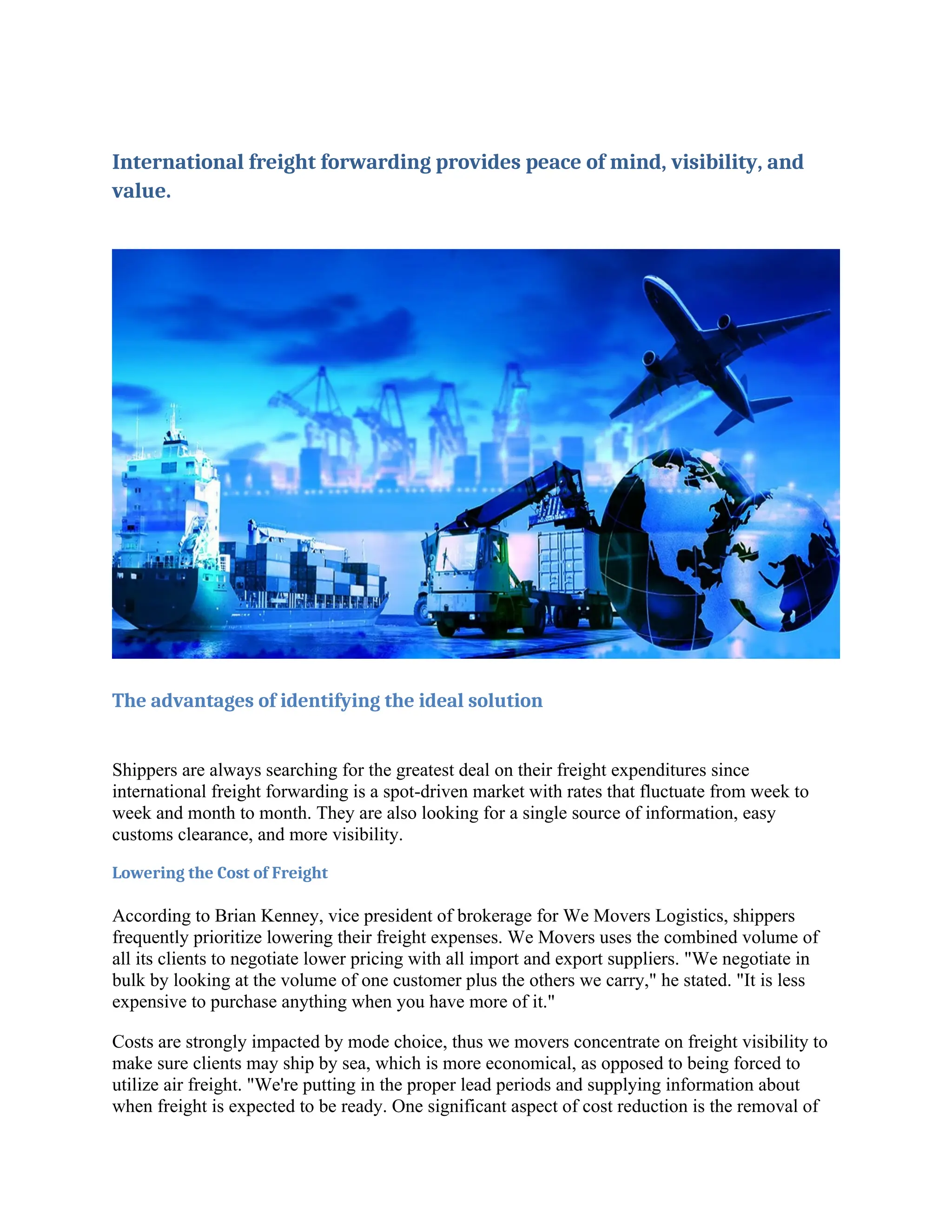 International freight forwarding provides peace of mind.docx
