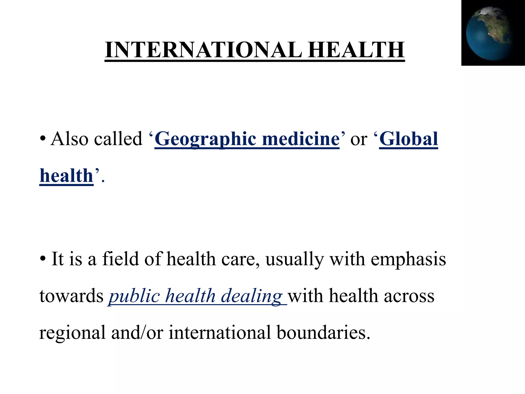 International health | PPTX