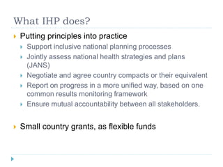 International Health Partnership | PPTX