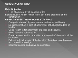 International health agencies | PPTX