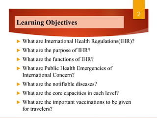International health regulations | PPT