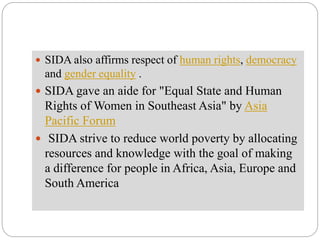 International health agencies (danida & sida) | PPTX