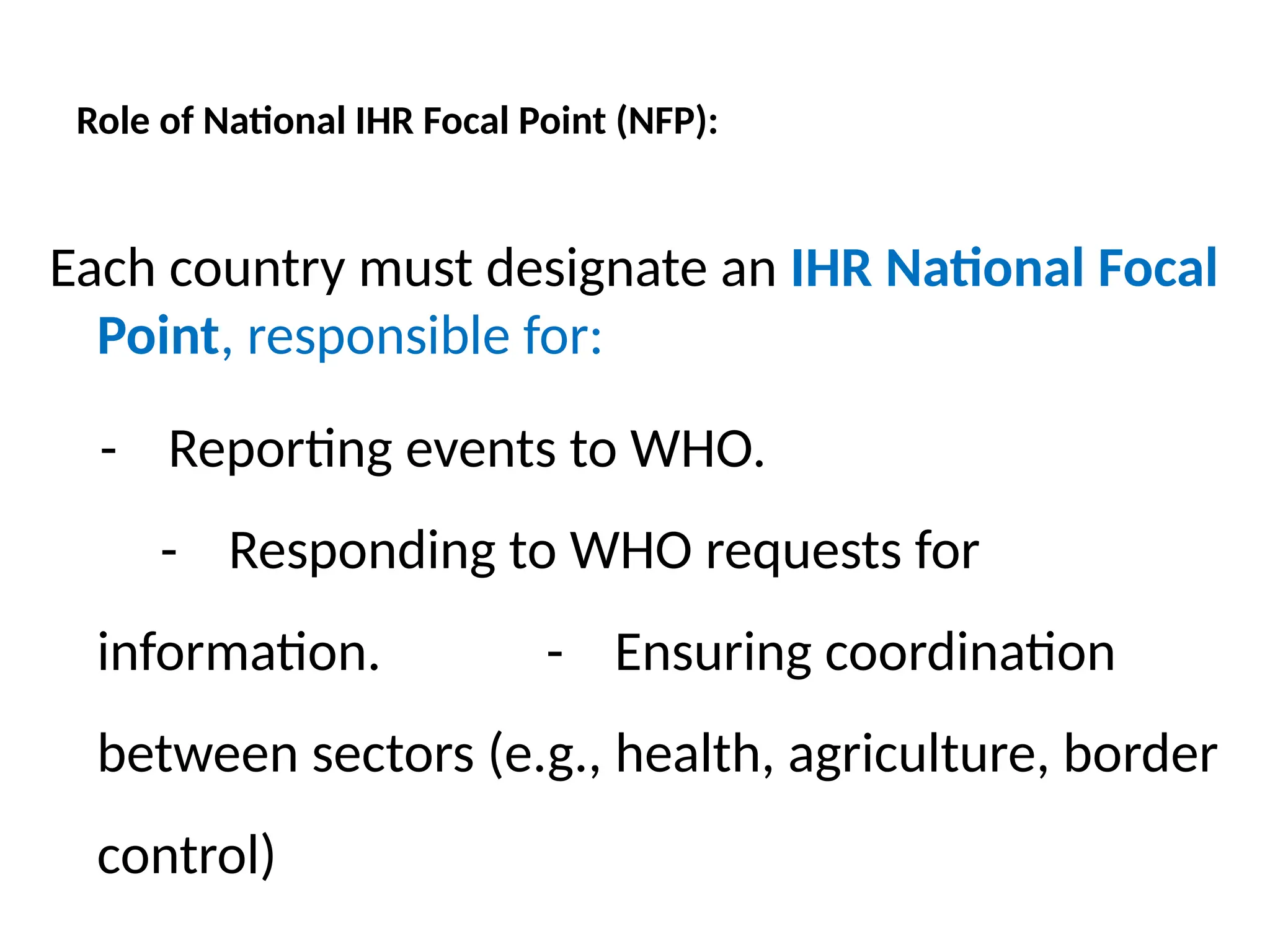 International Health Regulations IHR | PPT