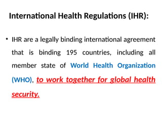 International Health Regulations IHR | PPTX