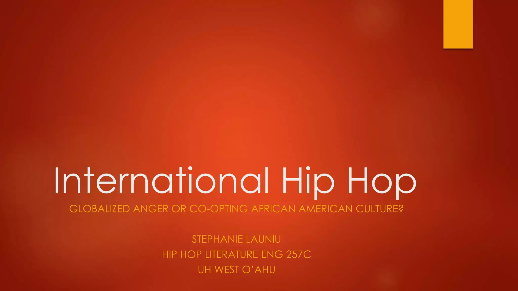 International Hip Hop | PPT