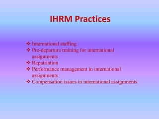 International human resource management | PPTX