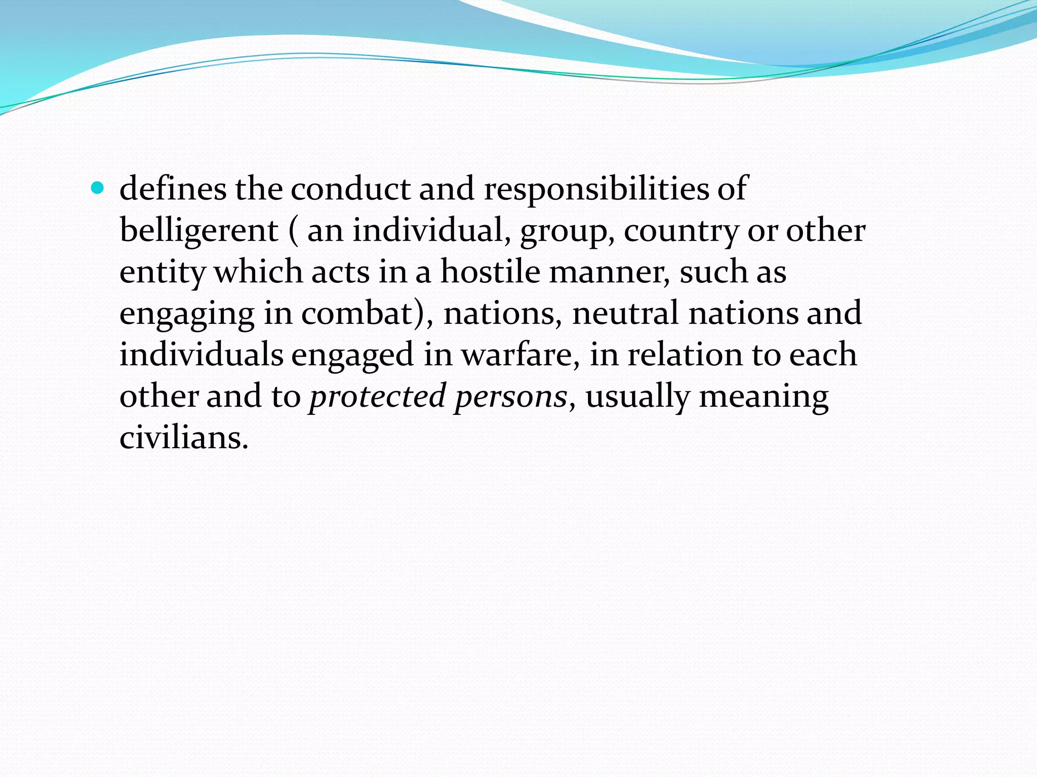 International Humanitarian Law | PPTX