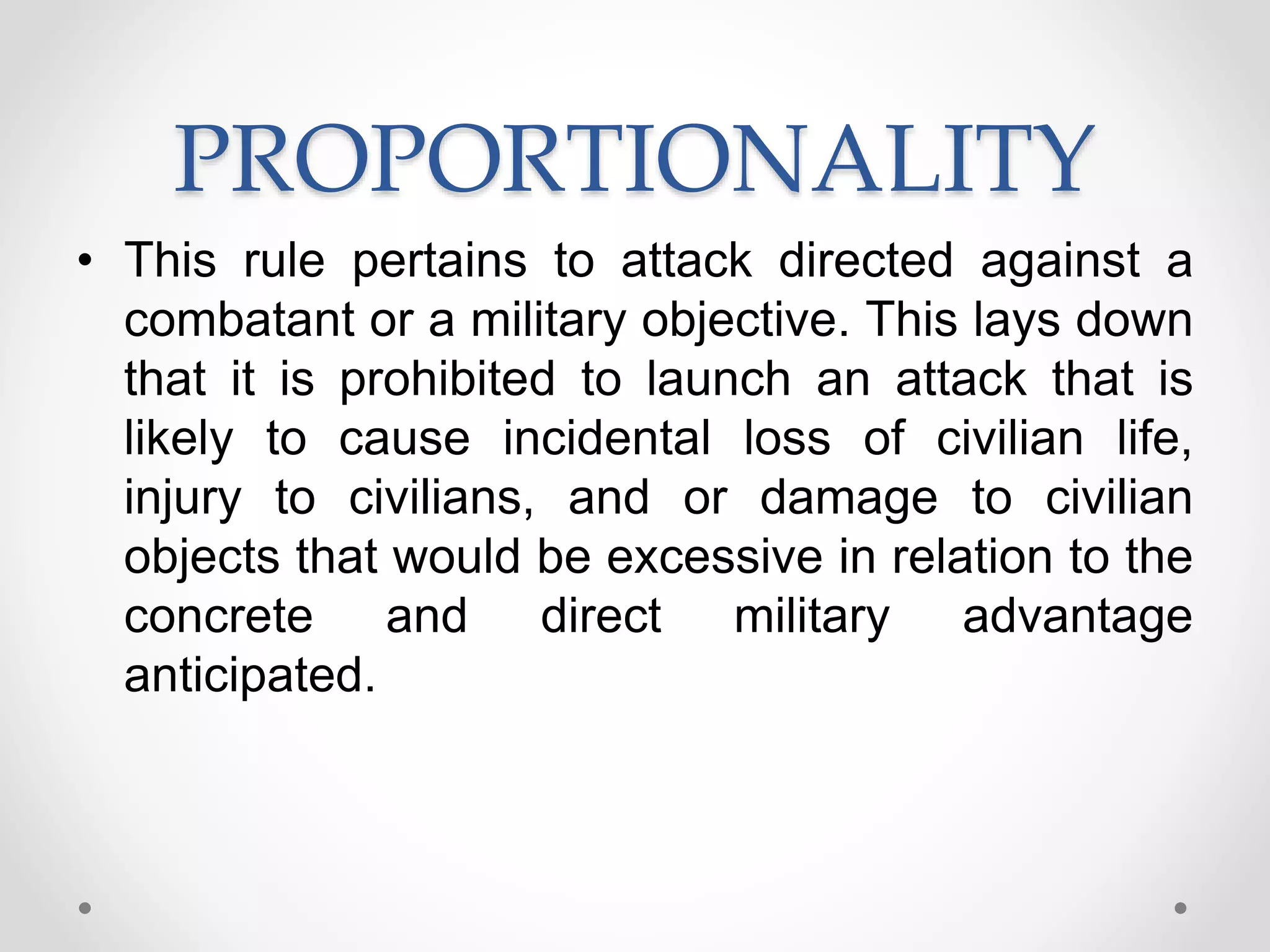 International Humanitarian Law Lecture 6 - Core Principles of IHL | PPT