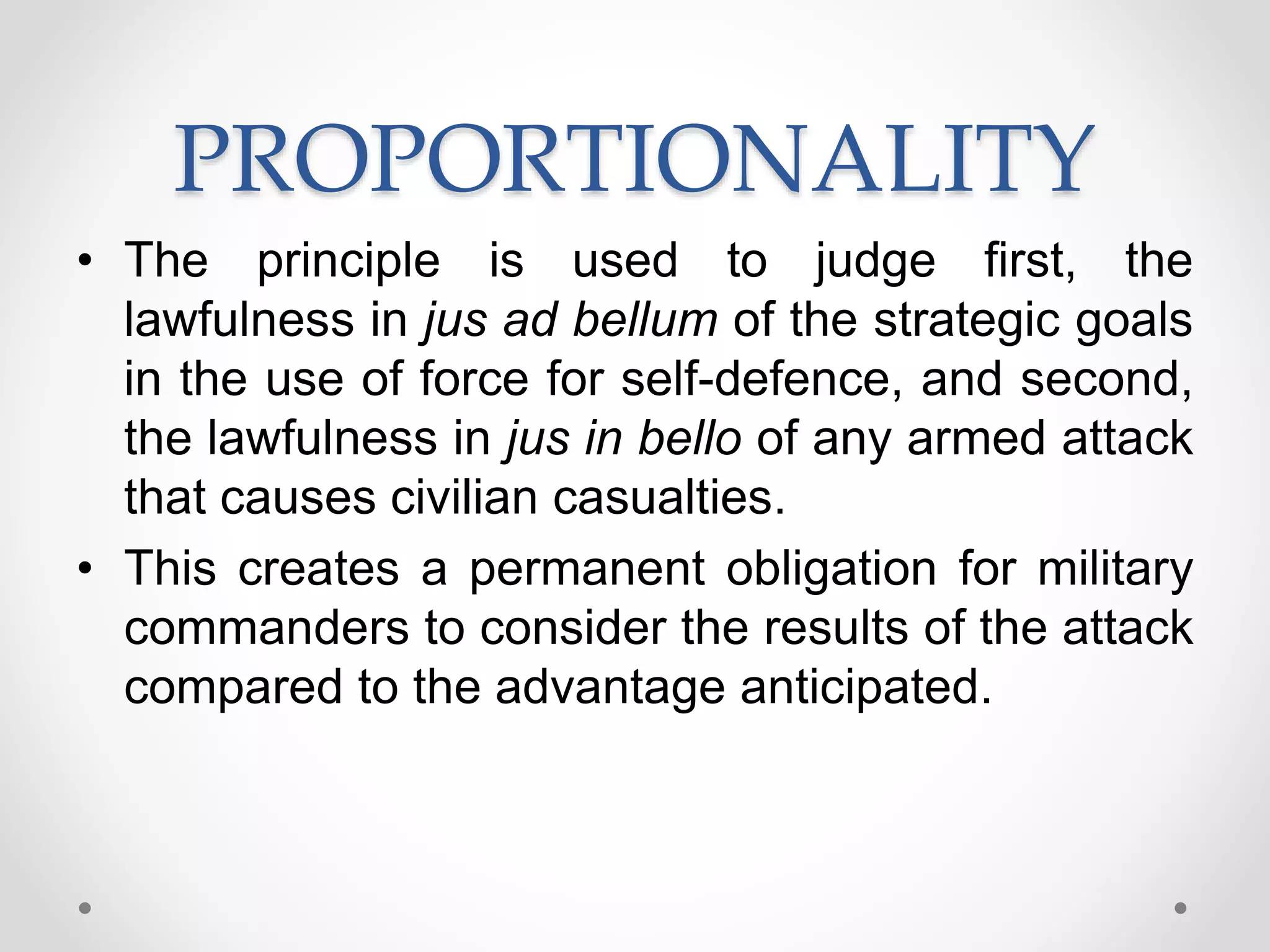 International Humanitarian Law Lecture 6 - Core Principles of IHL | PPTX