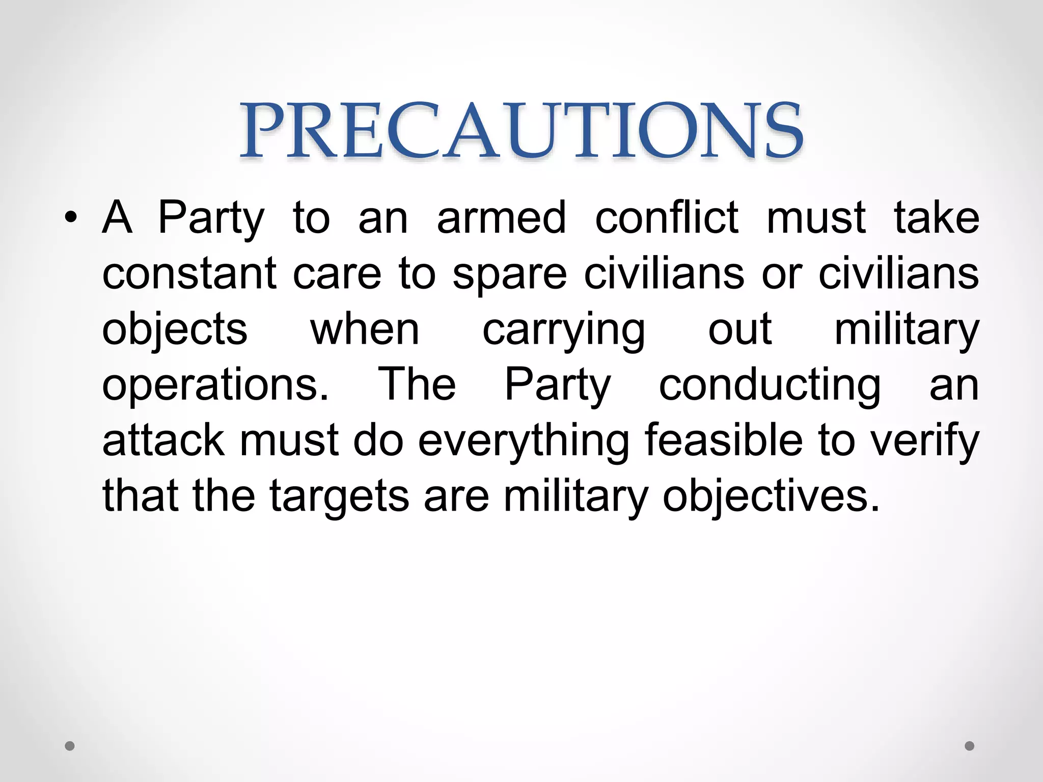 International Humanitarian Law Lecture 6 - Core Principles of IHL | PPTX