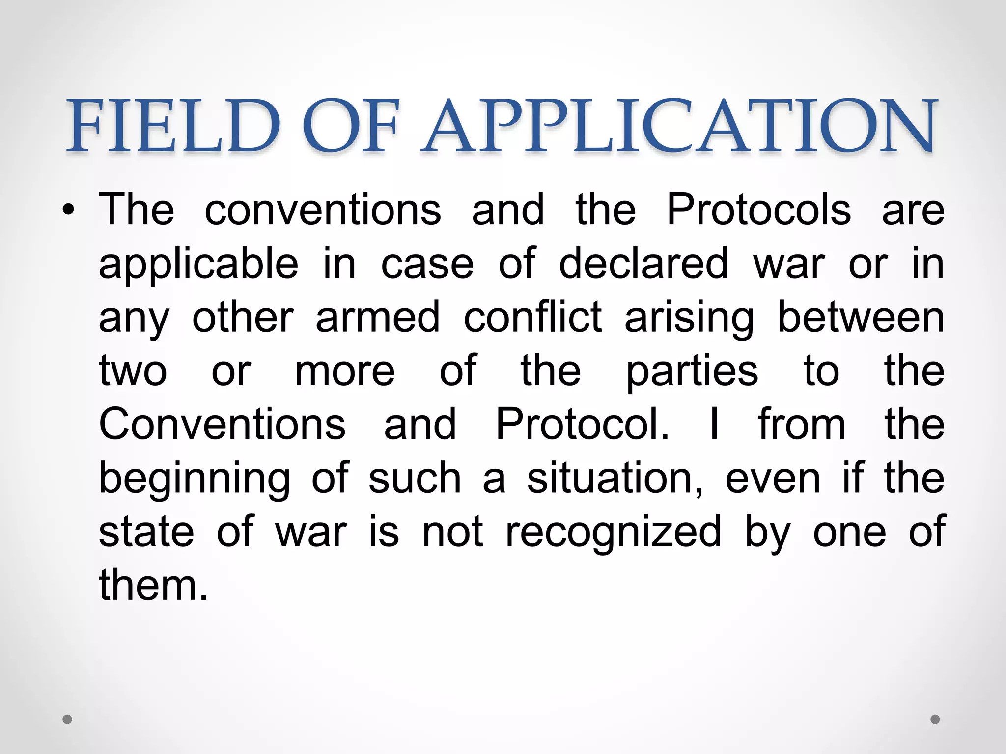 International Humanitarian Law Lecture 6 - Core Principles of IHL | PPTX