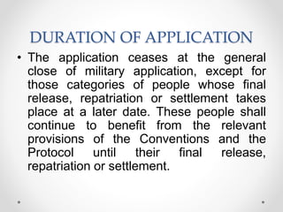 International Humanitarian Law Lecture 6 - Core Principles of IHL | PPTX