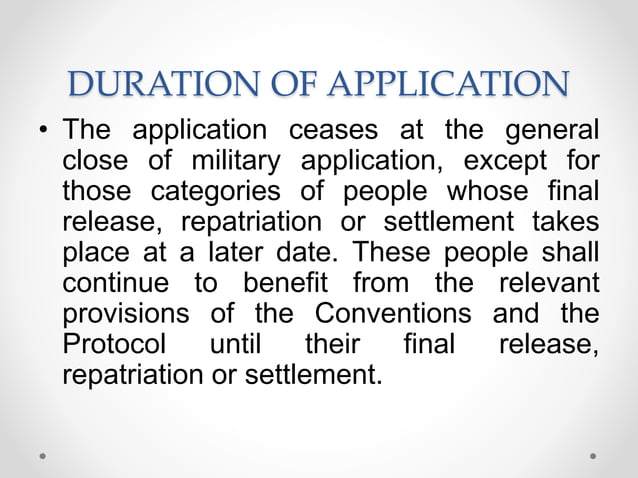 International Humanitarian Law Lecture 6 - Core Principles of IHL | PPTX