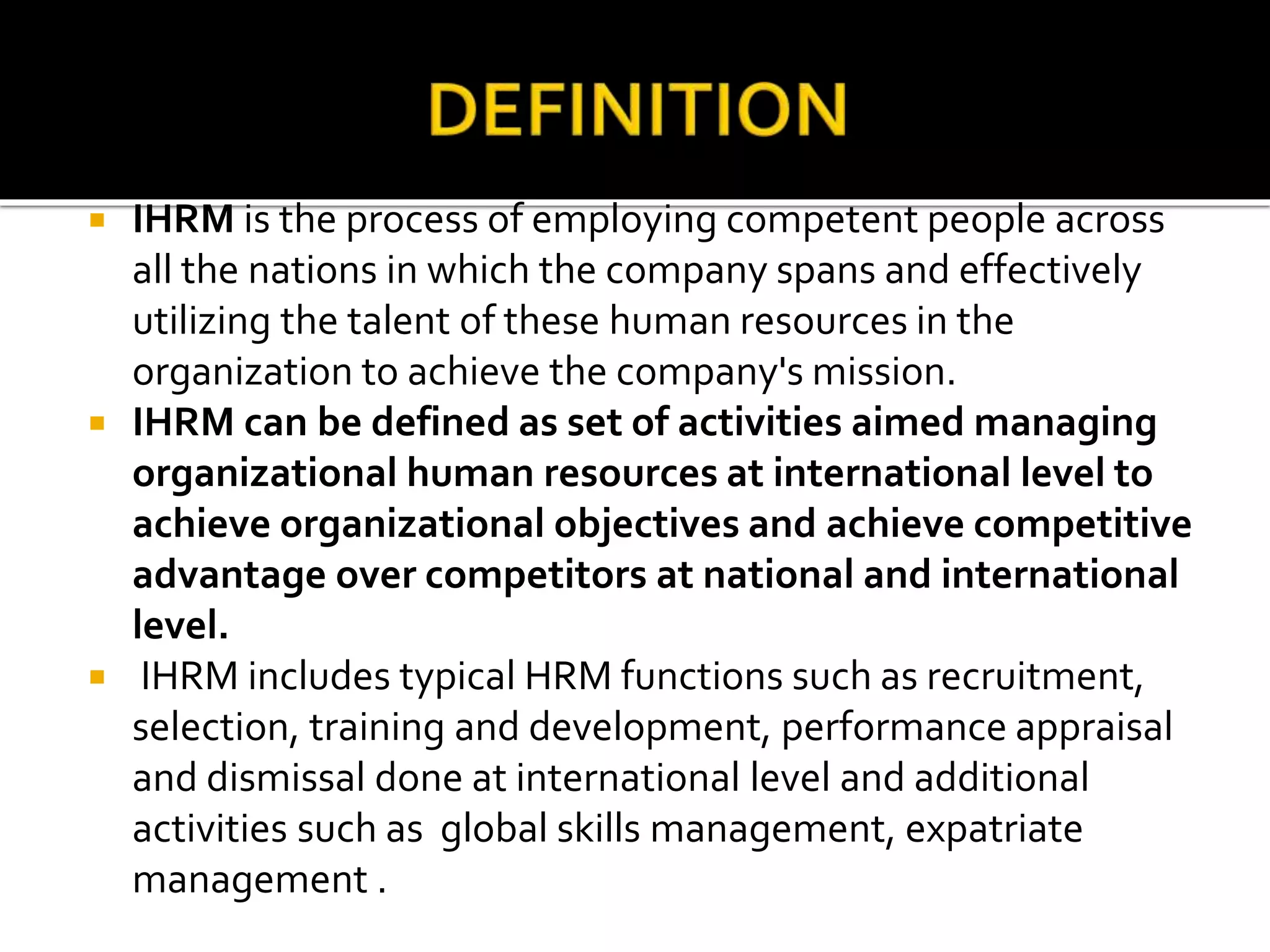 International human resource management | PPT