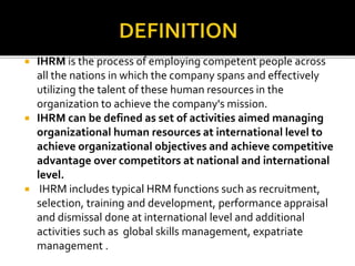 International human resource management | PPT