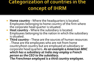International human resource management | PPT