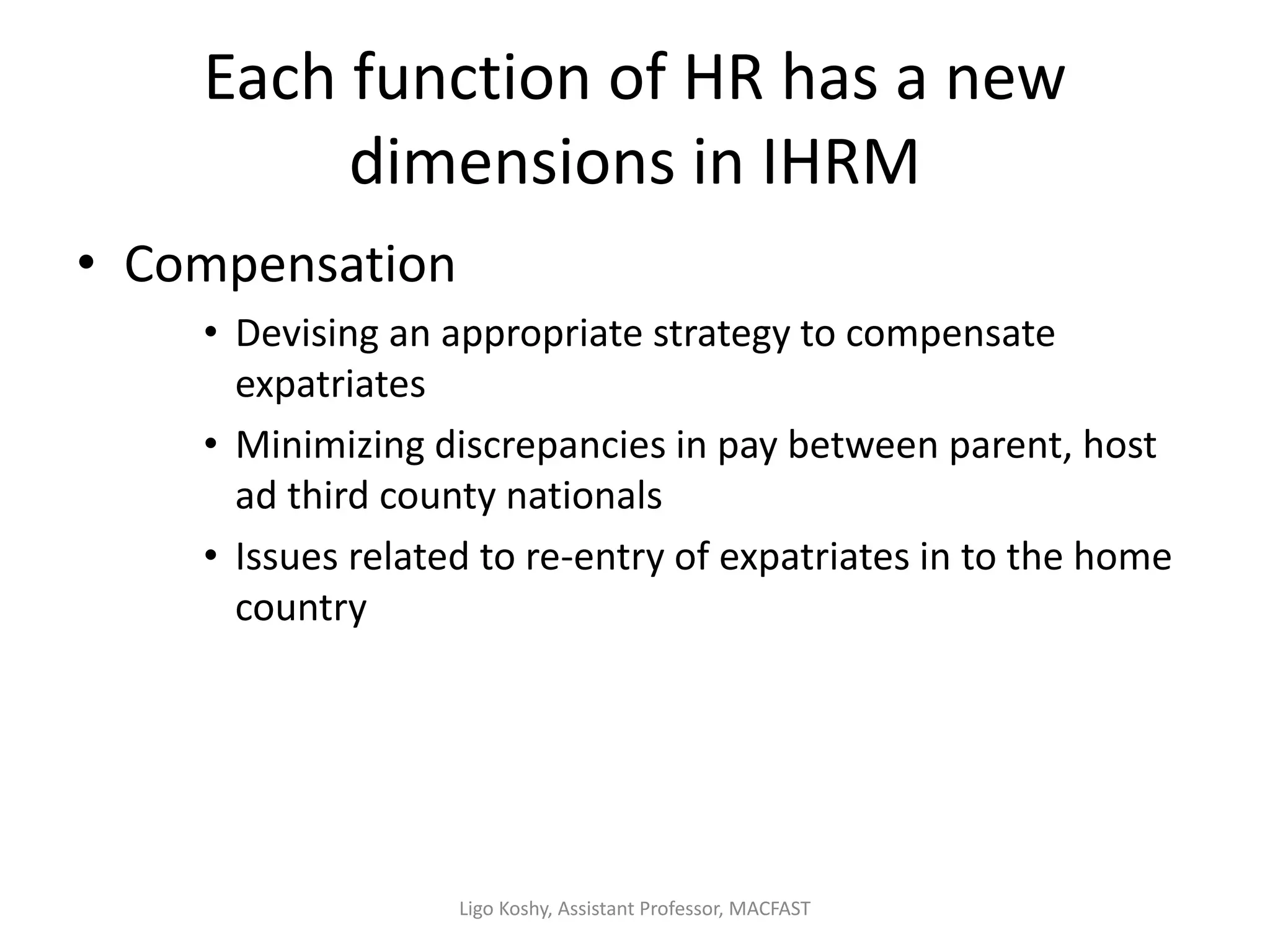International human resource management ihrm | PPTX