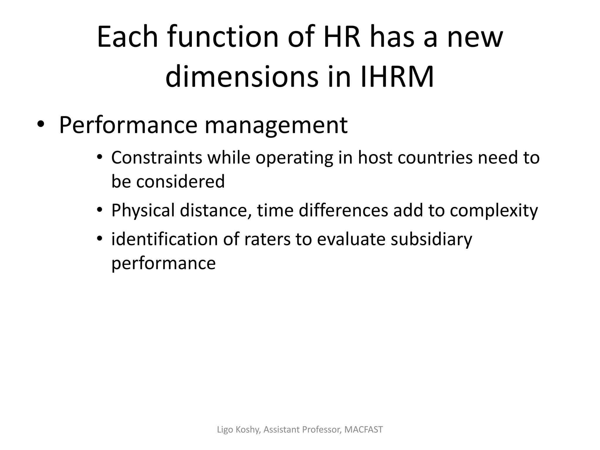 International human resource management ihrm | PPTX